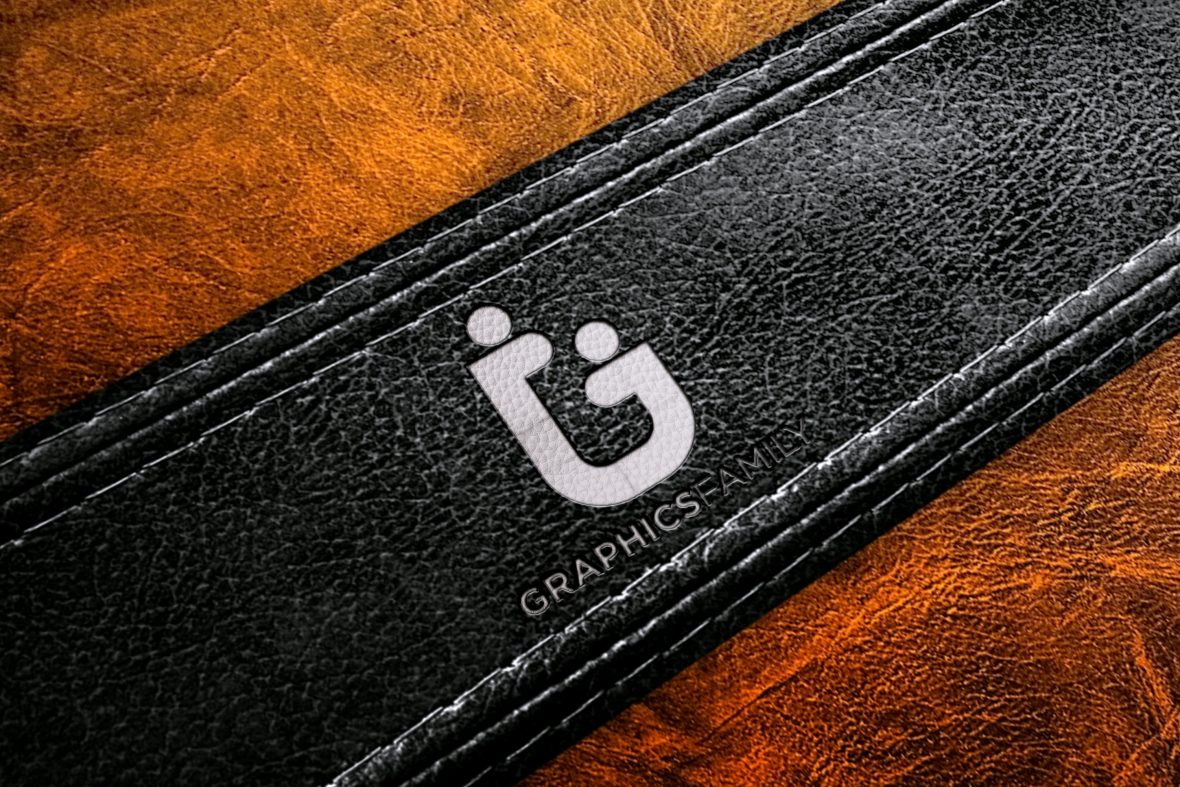 Stamp Logo Mockup on Leather – GraphicsFamily