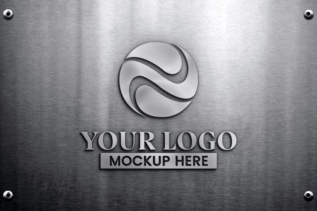 Stainless Steel Logo Mockup – GraphicsFamily