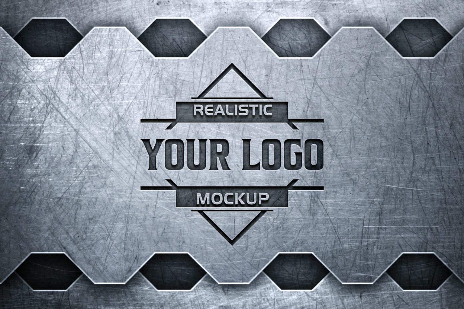 Stamping Logo Mockup Plain Metal – GraphicsFamily