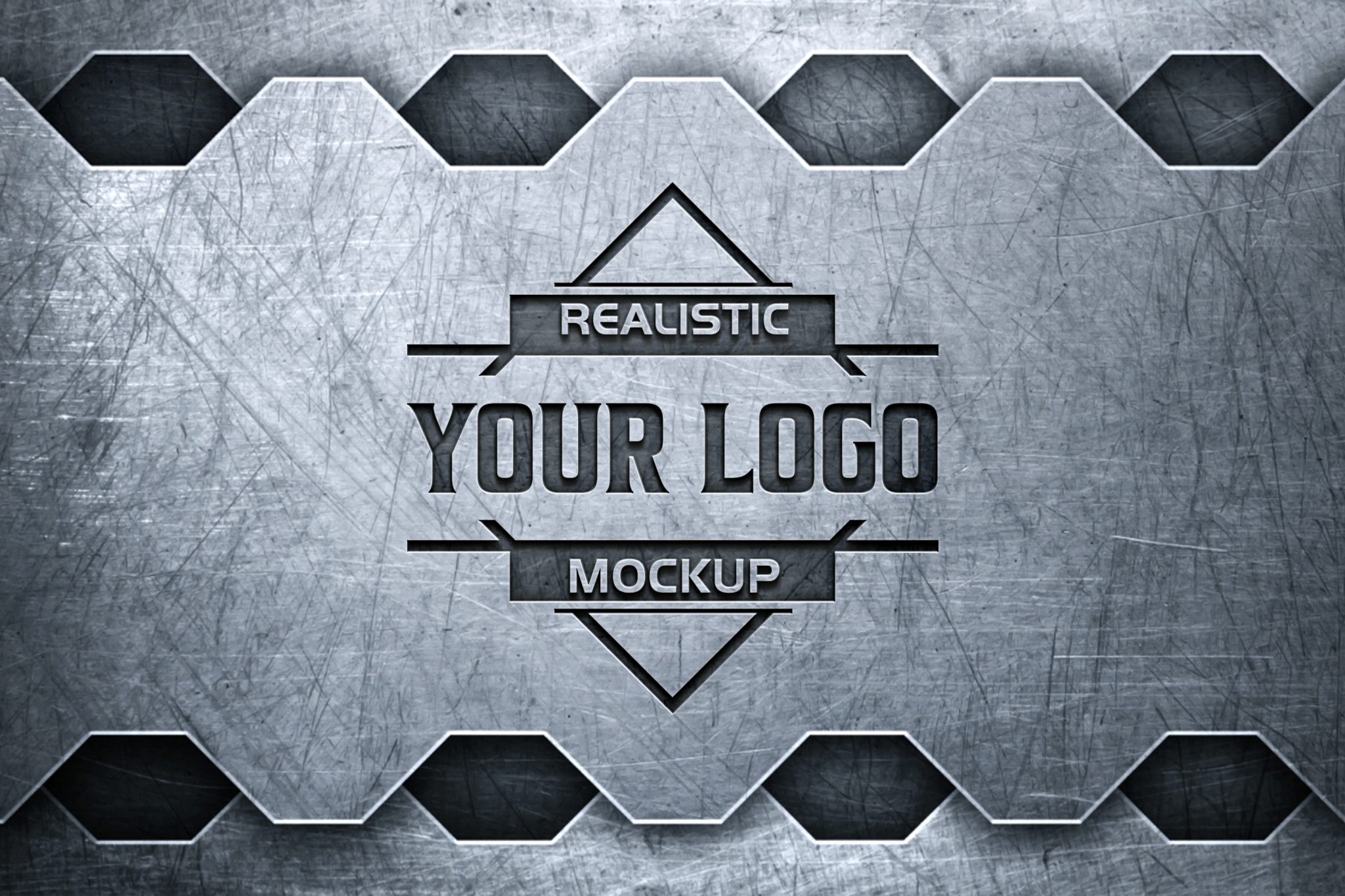 Stamping Logo Mockup Plain Metal – GraphicsFamily