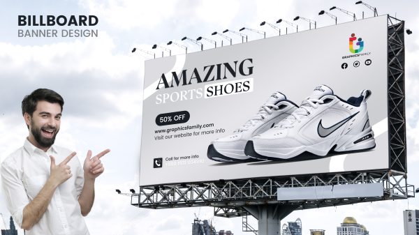 Advertising Billboard Banner Design – GraphicsFamily