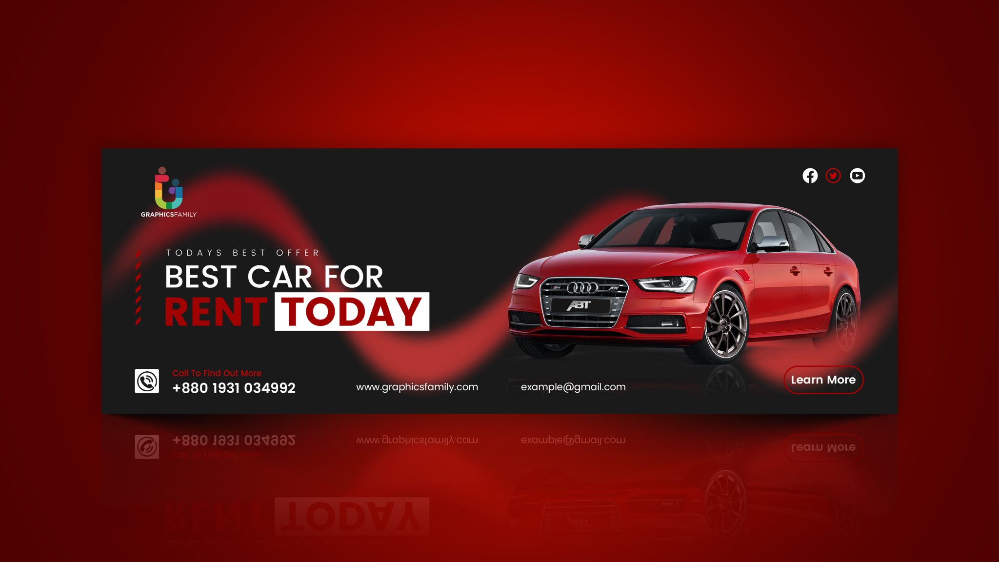 Car Rental Web Banner Design – GraphicsFamily