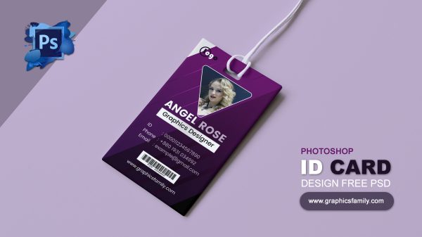 Modern Id Card Design with Purple Color – GraphicsFamily