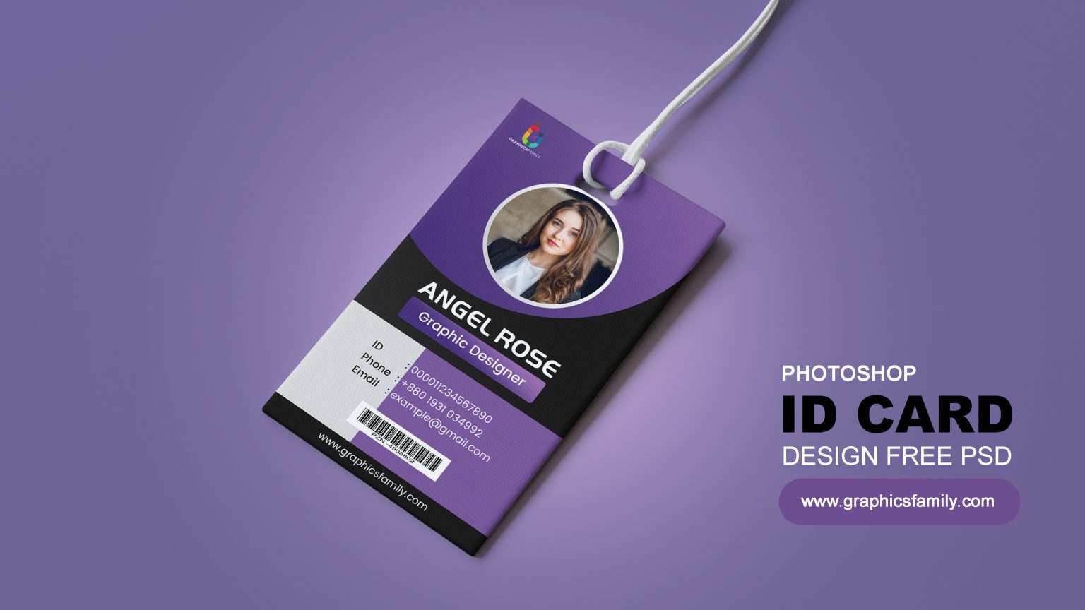 ID Badge Template Design – GraphicsFamily