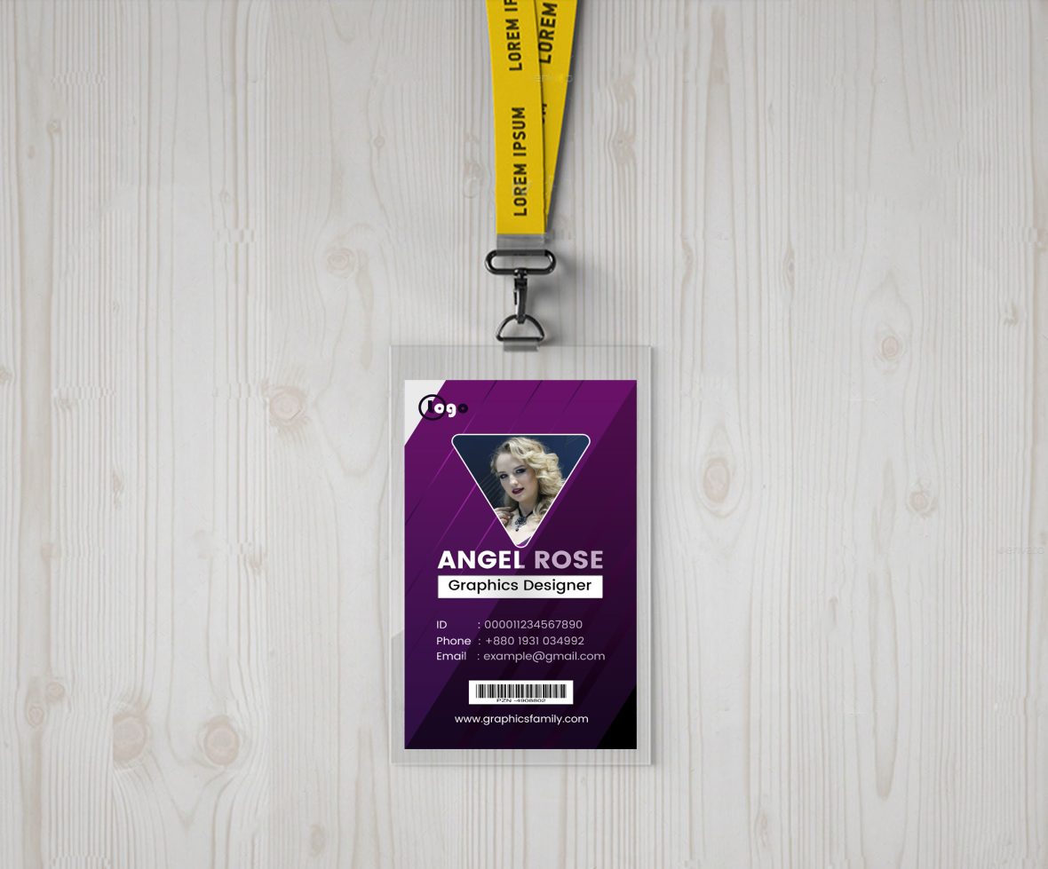 Modern Id Card Design with Purple Color – GraphicsFamily