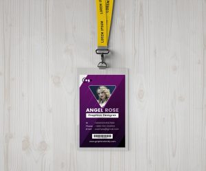 Modern Id Card Design with Purple Color – GraphicsFamily