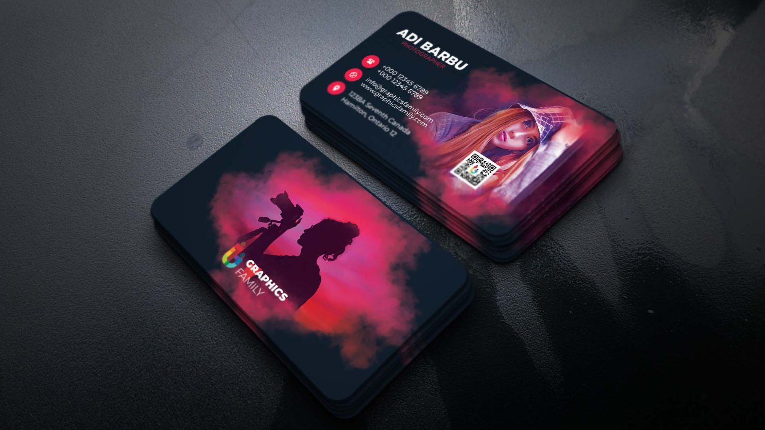 Modern and Sleek Business Card Template Design for Professionals ...