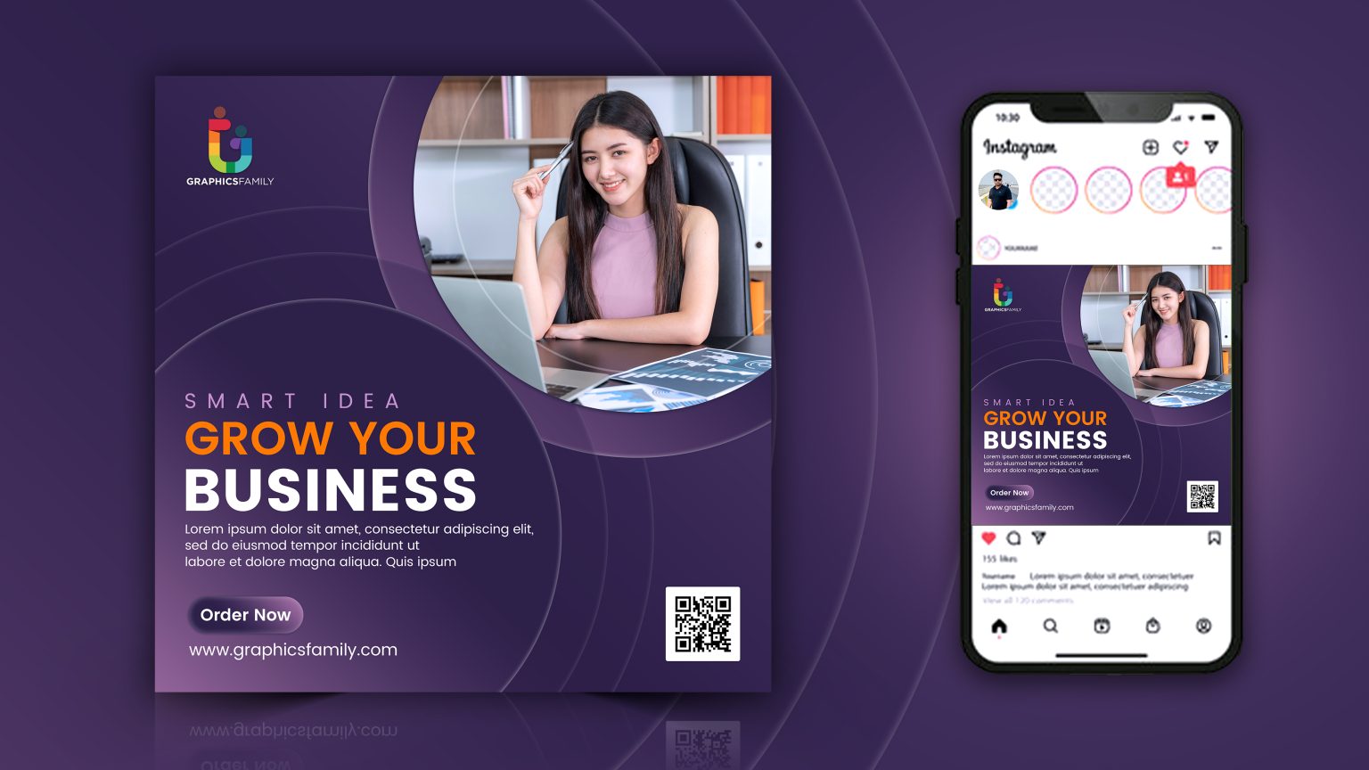 Office Instagram Post Design Template – GraphicsFamily