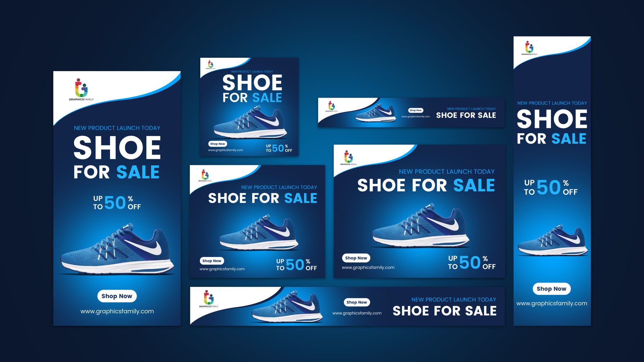 Free Product Sale&Promotion Web Banners Template – GraphicsFamily
