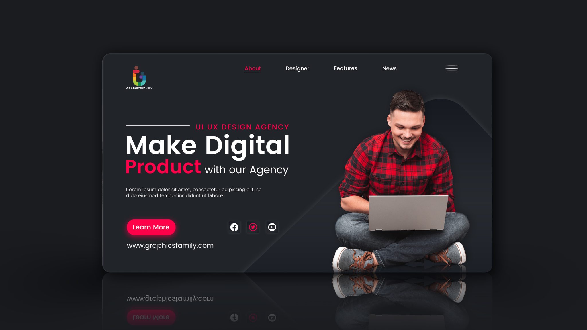 Website Landing Page Design-Home Page – GraphicsFamily