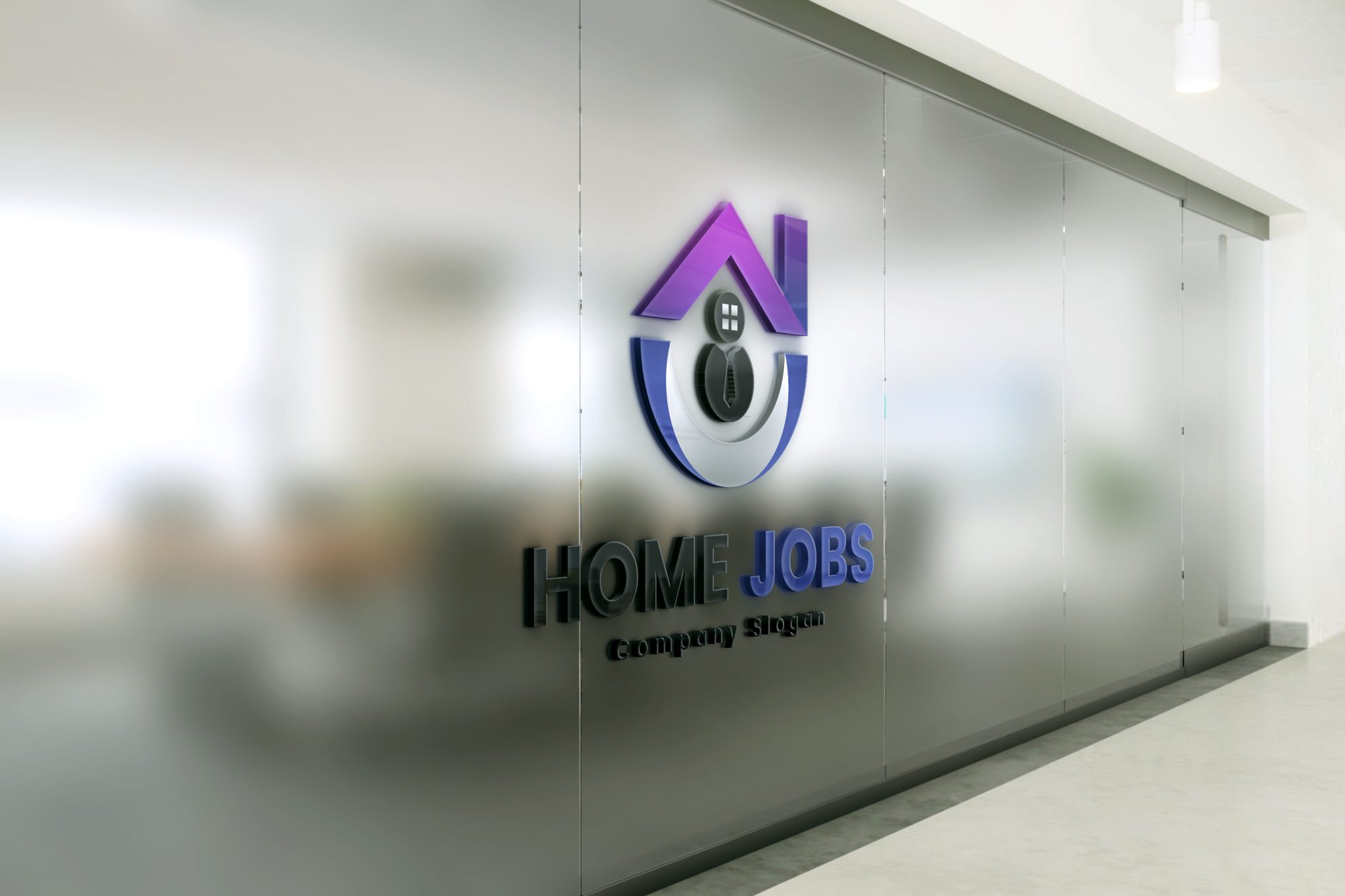 Free Job Company Logo Design Template – GraphicsFamily