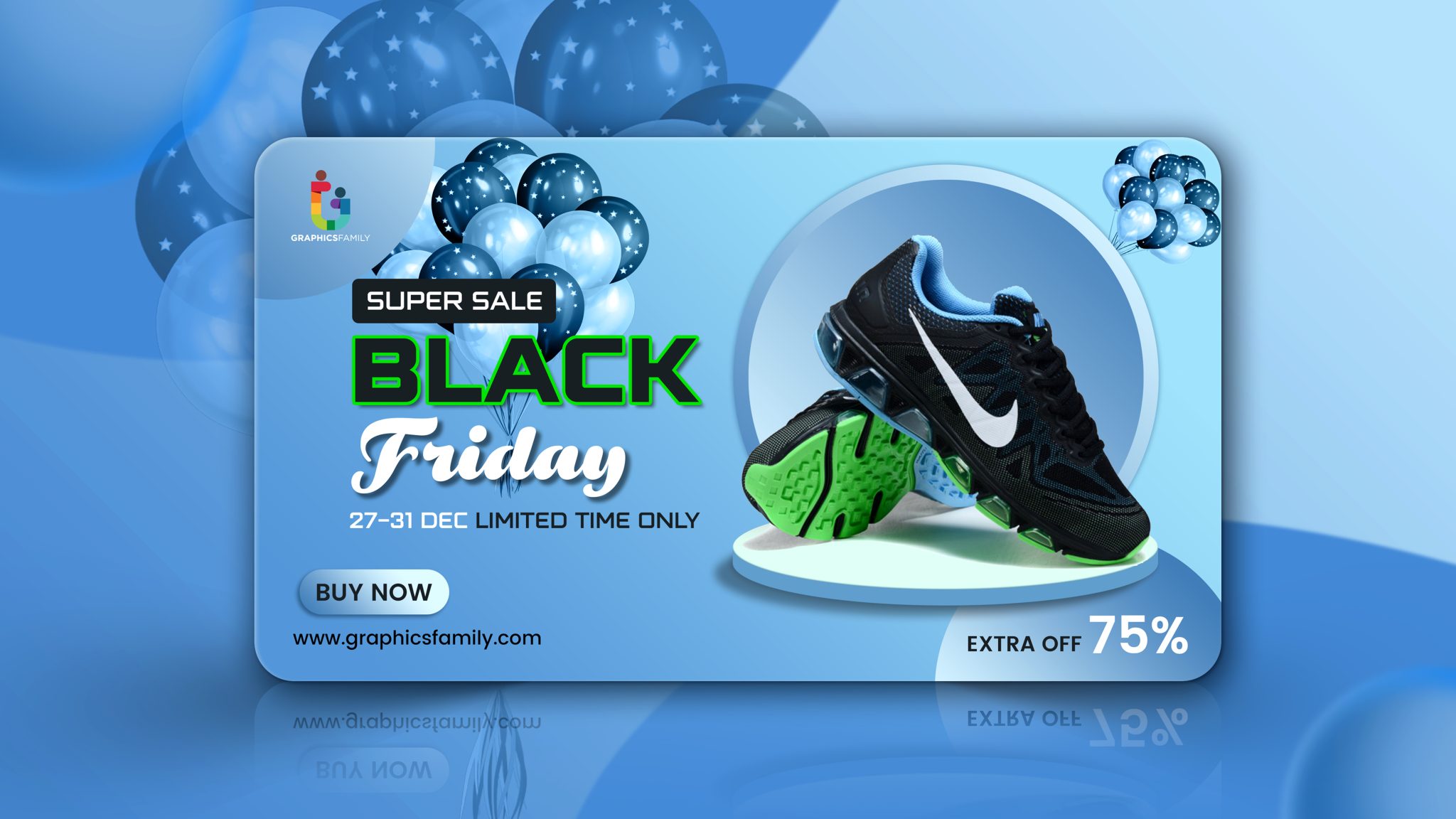 Black Friday Ecommerce Website Banner Design – GraphicsFamily