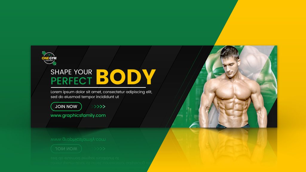 Fitness and Gym Web Banner Design – GraphicsFamily