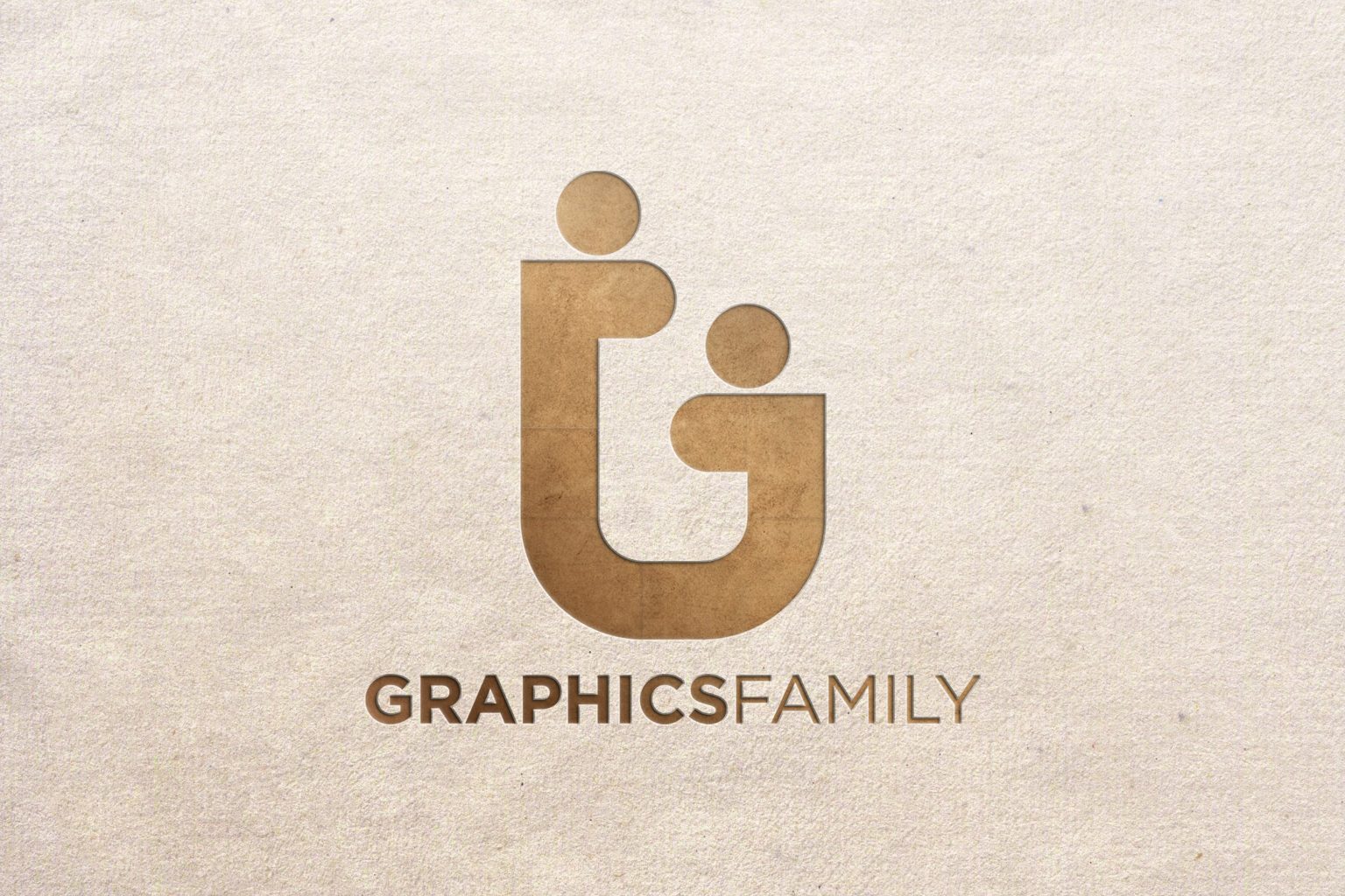 Editable Logo Mockup on Kraft Paper Texture – GraphicsFamily