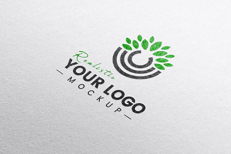 Paper Texture Logo Mockup – GraphicsFamily