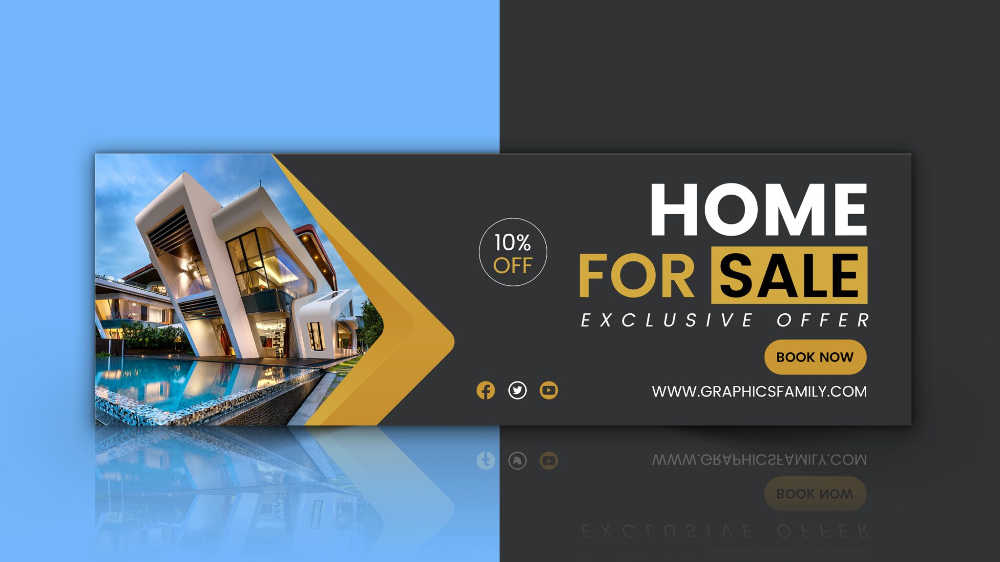 Real Estate Home For Sale Web Banner Design – GraphicsFamily
