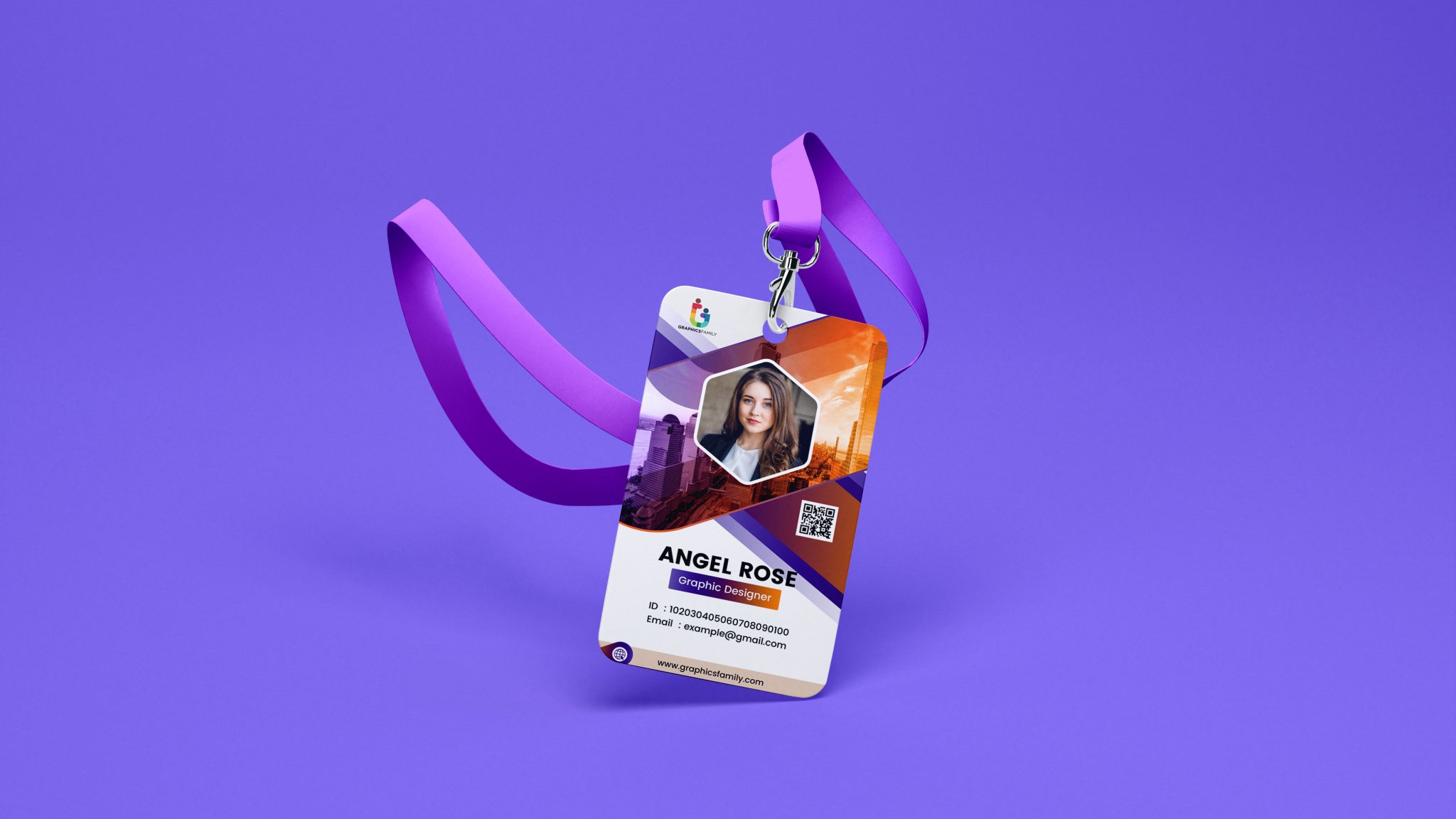 Free Colorful and Trendy ID Card Design Template – GraphicsFamily