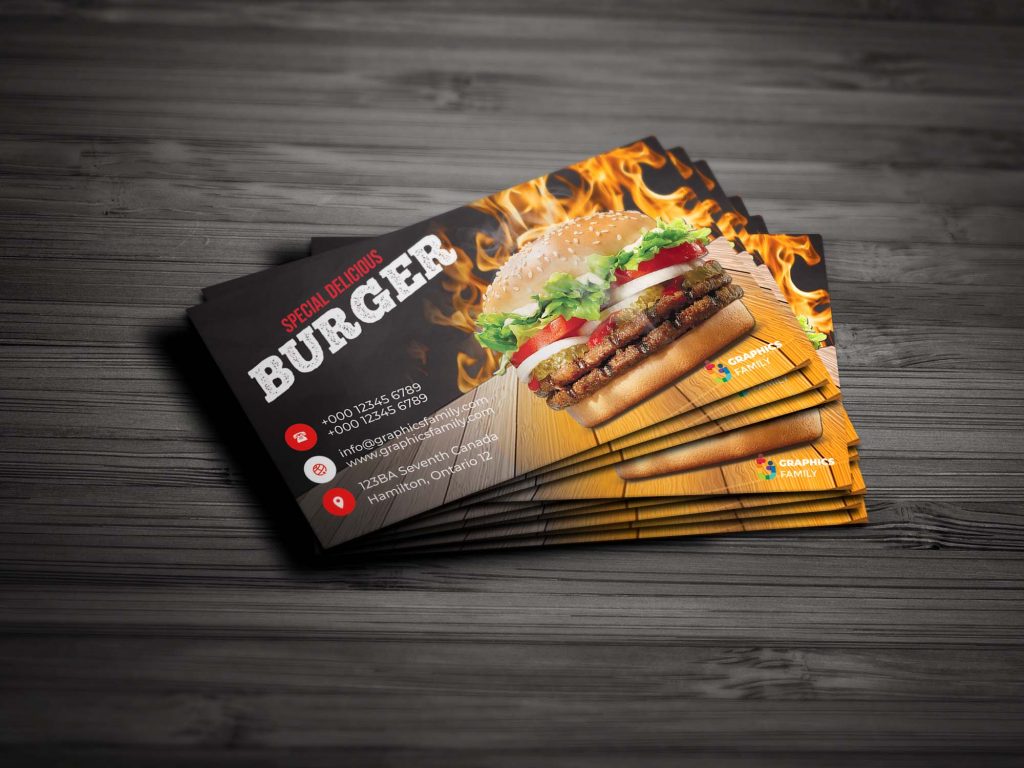 Fast-Food&Restaurant Owner Free Business Card Model – GraphicsFamily