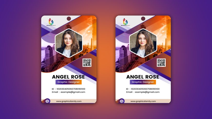 Free Colorful and Trendy ID Card Design Template – GraphicsFamily