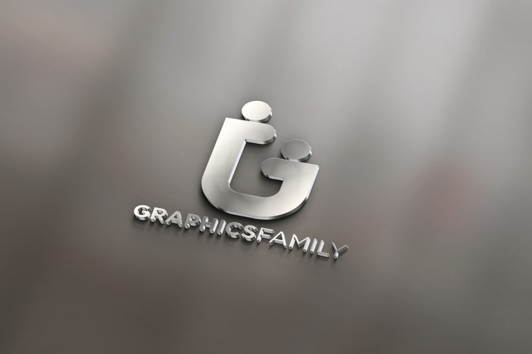 3D Metal Logo Mockup with Glass effects – GraphicsFamily