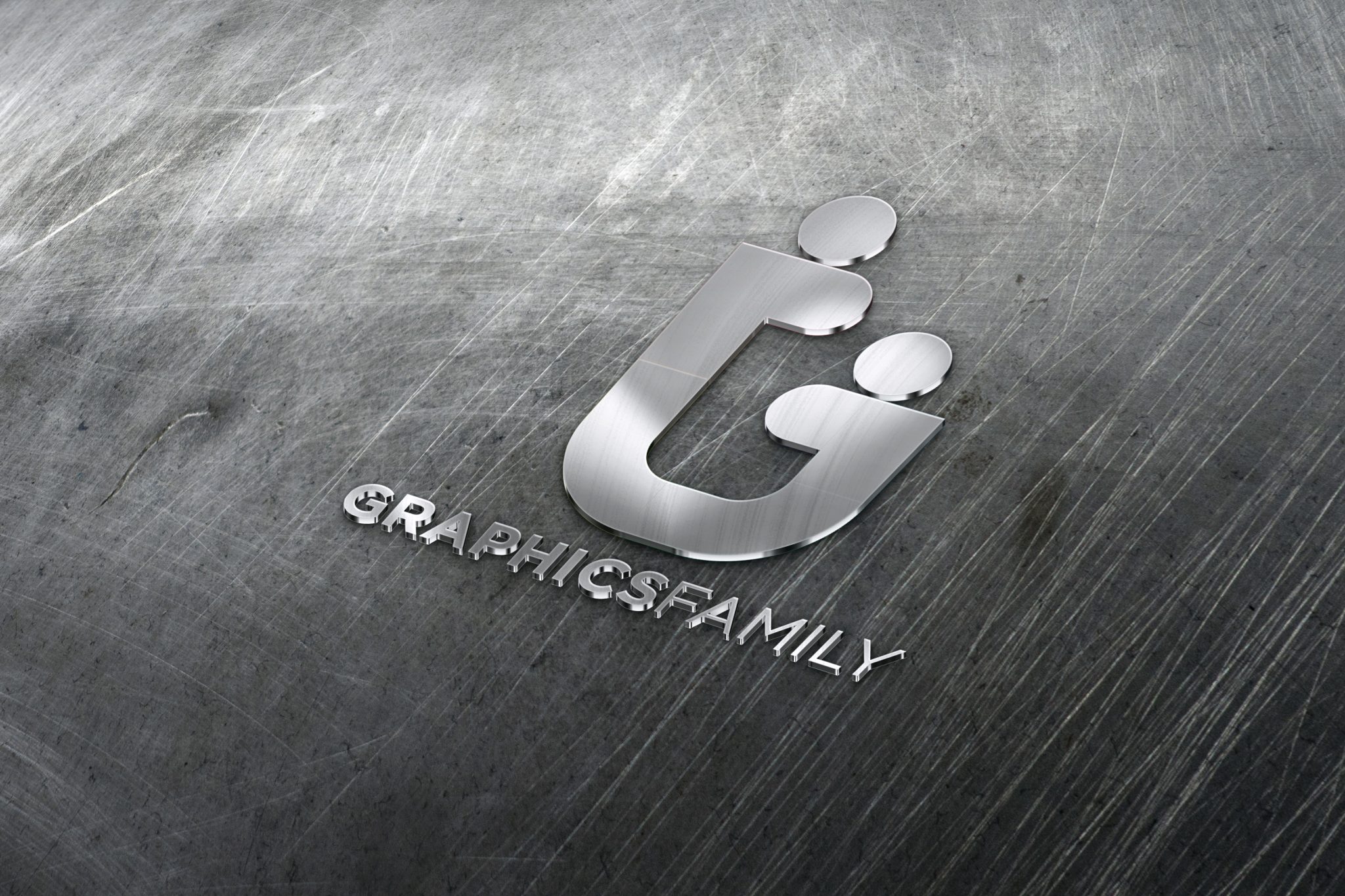 Free 3D Realistic Steel Logo Mockup – GraphicsFamily
