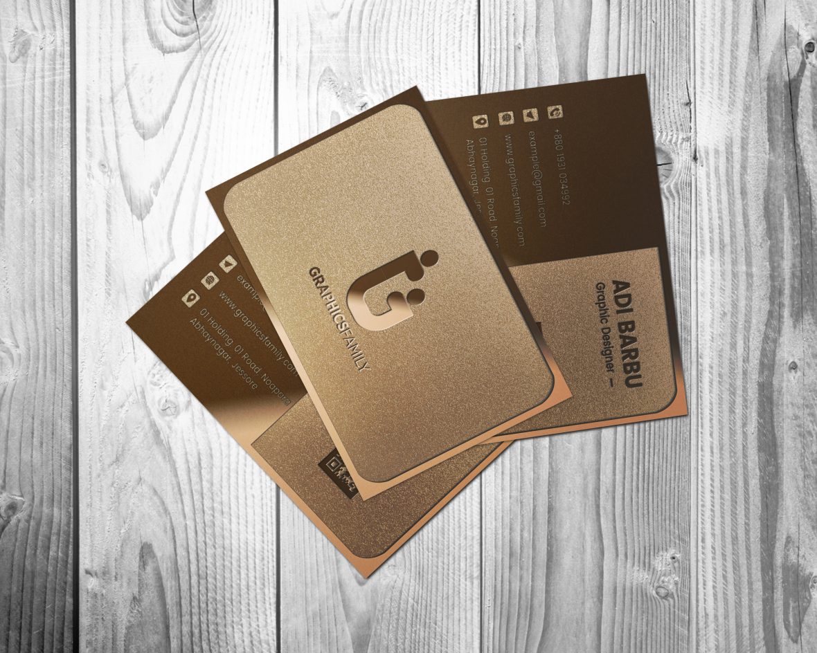 Luxury Golden Business Card Design – GraphicsFamily