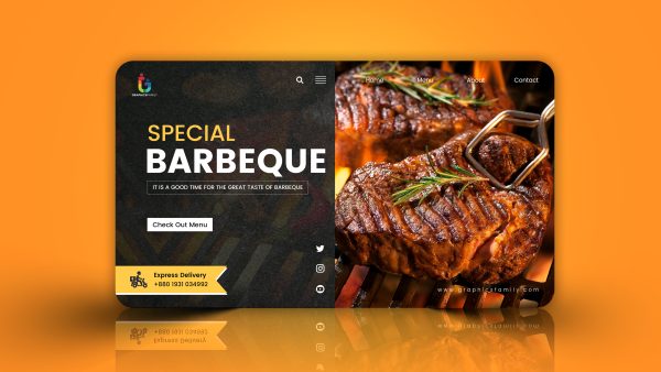 Free Header Design with Menu for Restaurant Website – GraphicsFamily