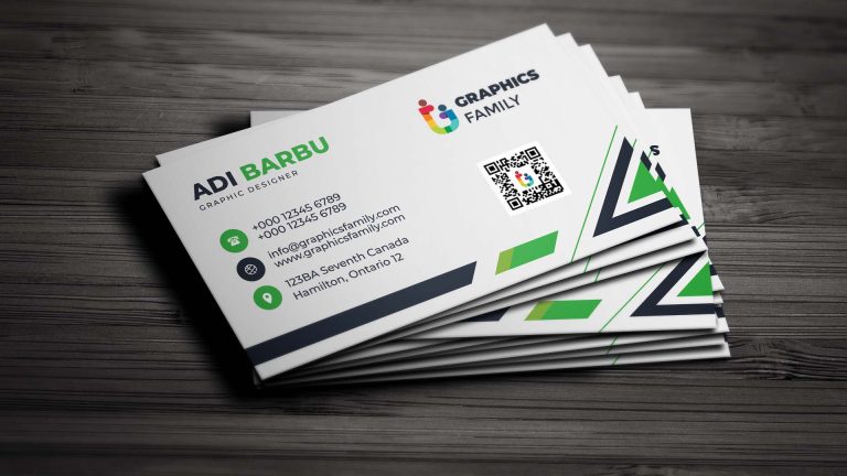 Free Modern White Business Card Idea Template Design – GraphicsFamily