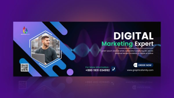 Free marketing Facebook cover and page banner template – GraphicsFamily