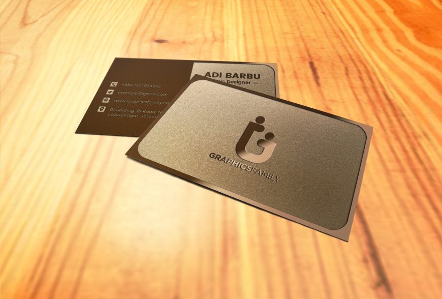 Luxury Golden Business Card Design – GraphicsFamily