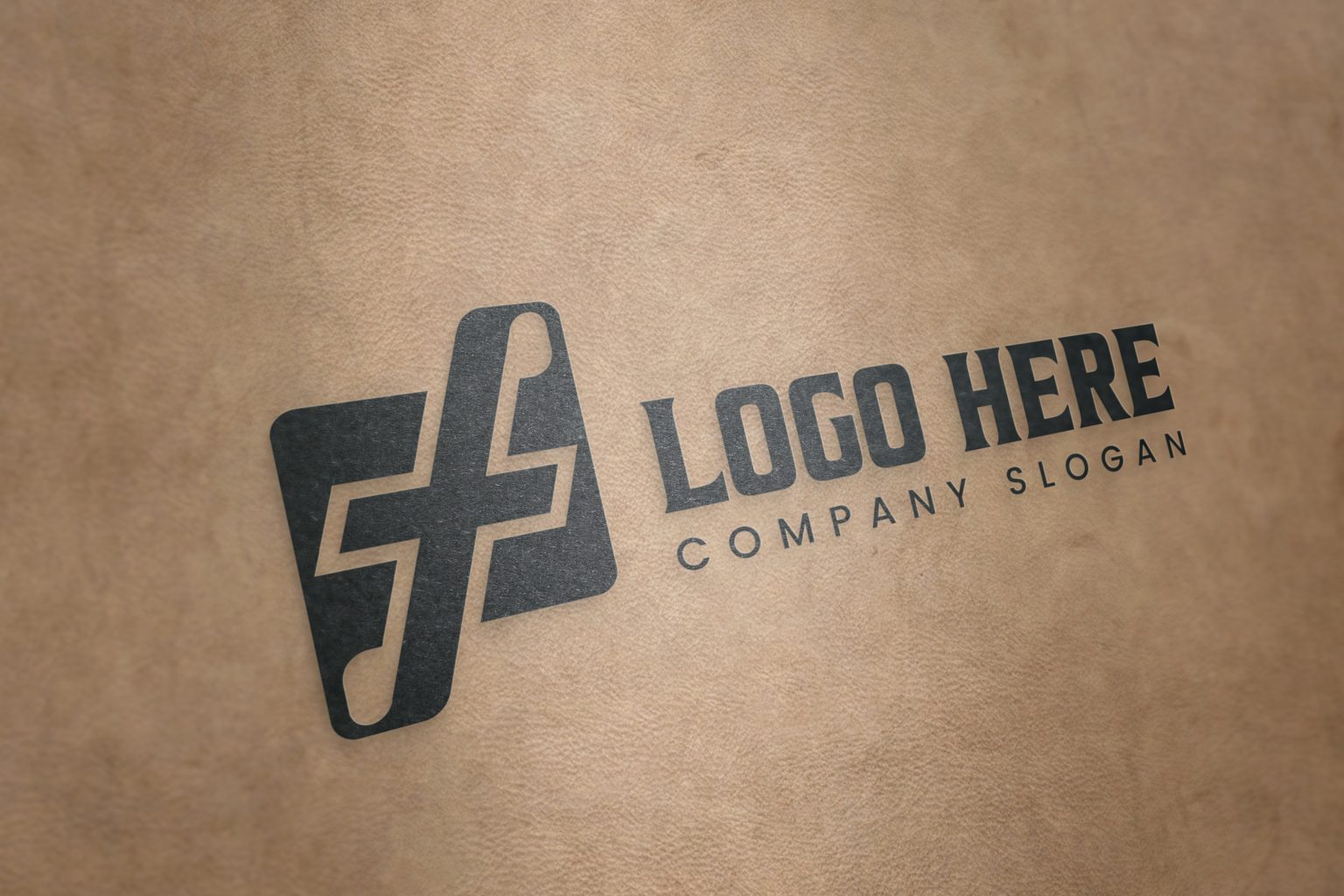Real Paper Texture Logo Mockup – GraphicsFamily