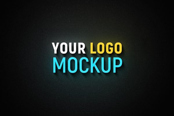 Neon Light Logo Mockup – GraphicsFamily