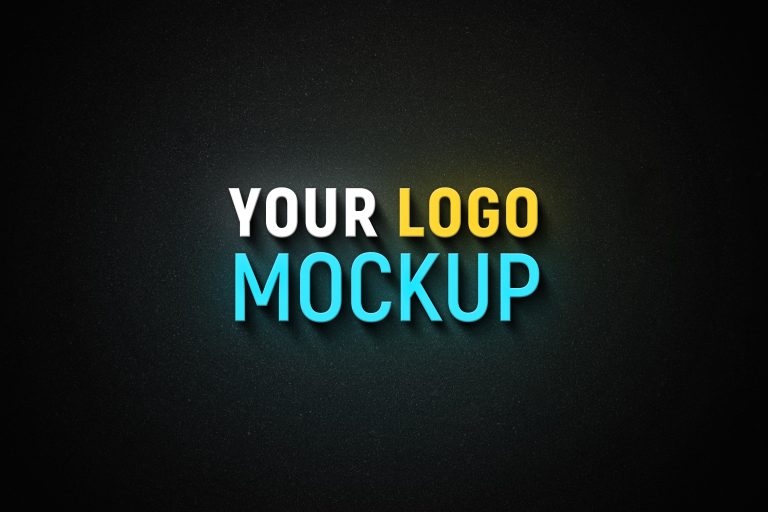 Neon Light Logo Mockup – GraphicsFamily