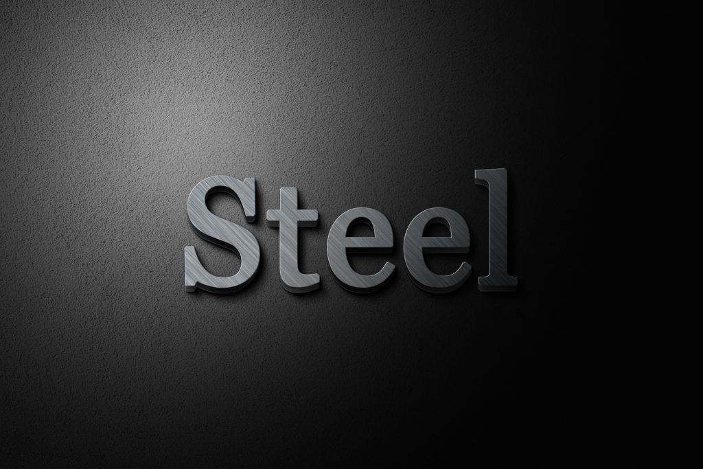 Steel Signage Logo Mockup – GraphicsFamily
