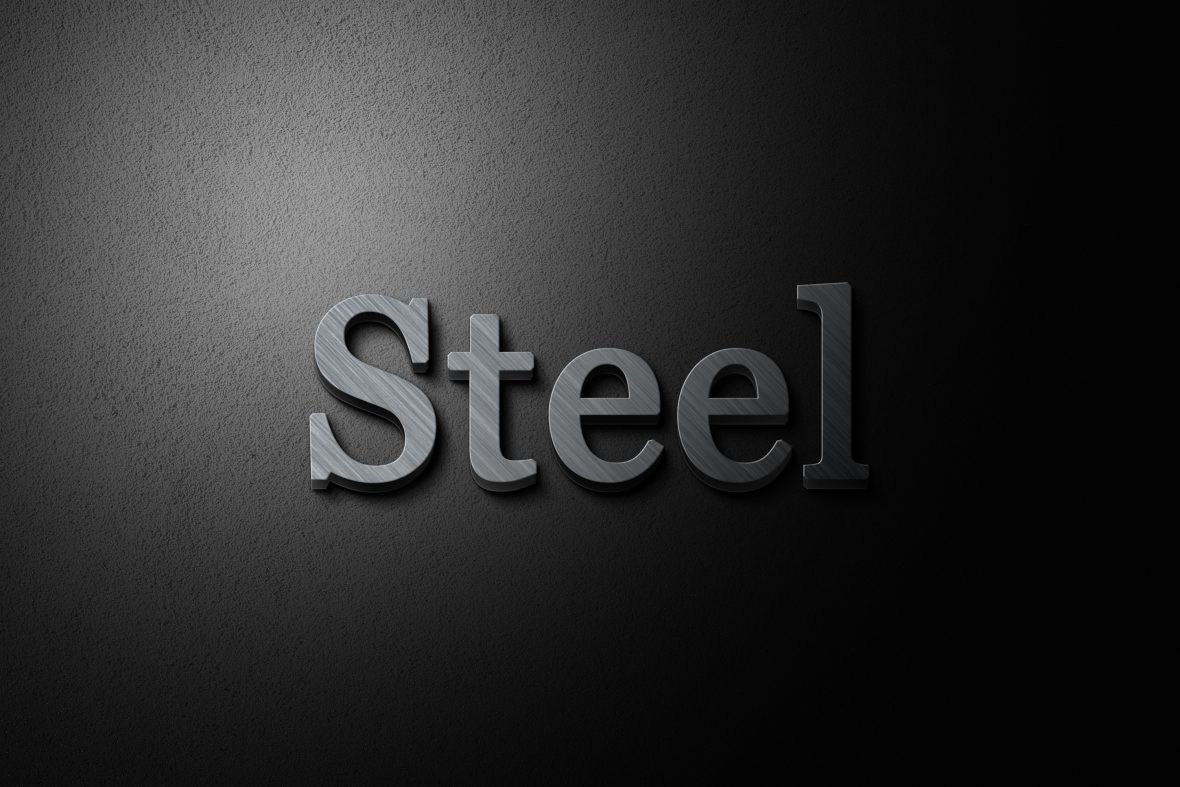 Steel Signage Logo Mockup – GraphicsFamily
