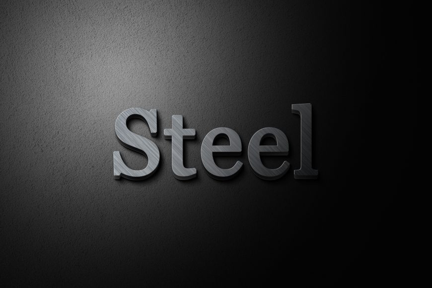 Steel Signage Logo Mockup – GraphicsFamily