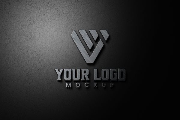 Steel Signage Logo Mockup – GraphicsFamily