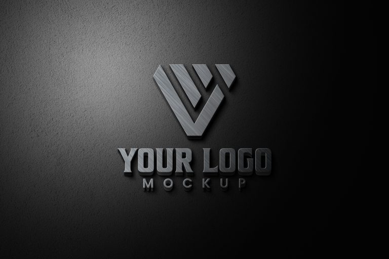 Steel Signage Logo Mockup – GraphicsFamily