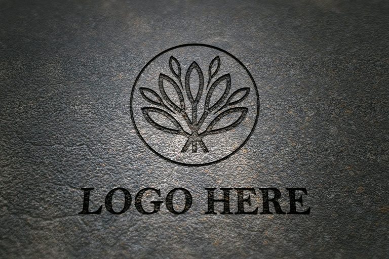 Photorealistic Smooth Laser Cut 3D Logo Mockup – GraphicsFamily