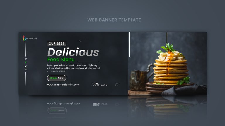 Restaurant food menu web banner template – GraphicsFamily