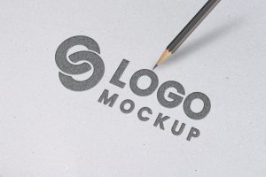 Free pencil sketch logo mockup – GraphicsFamily