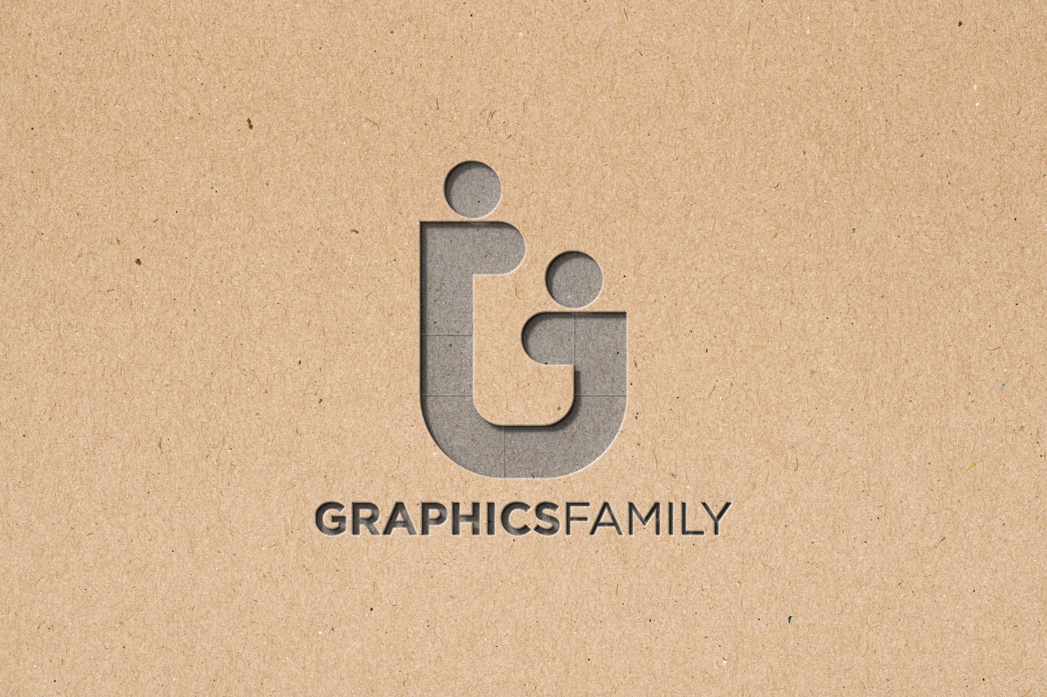 Free Brown Texture Debossed Logo Mockup – GraphicsFamily