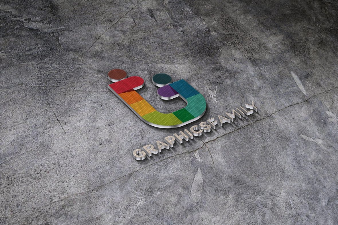 Plastic Pattern 3D Logo Mockup – GraphicsFamily