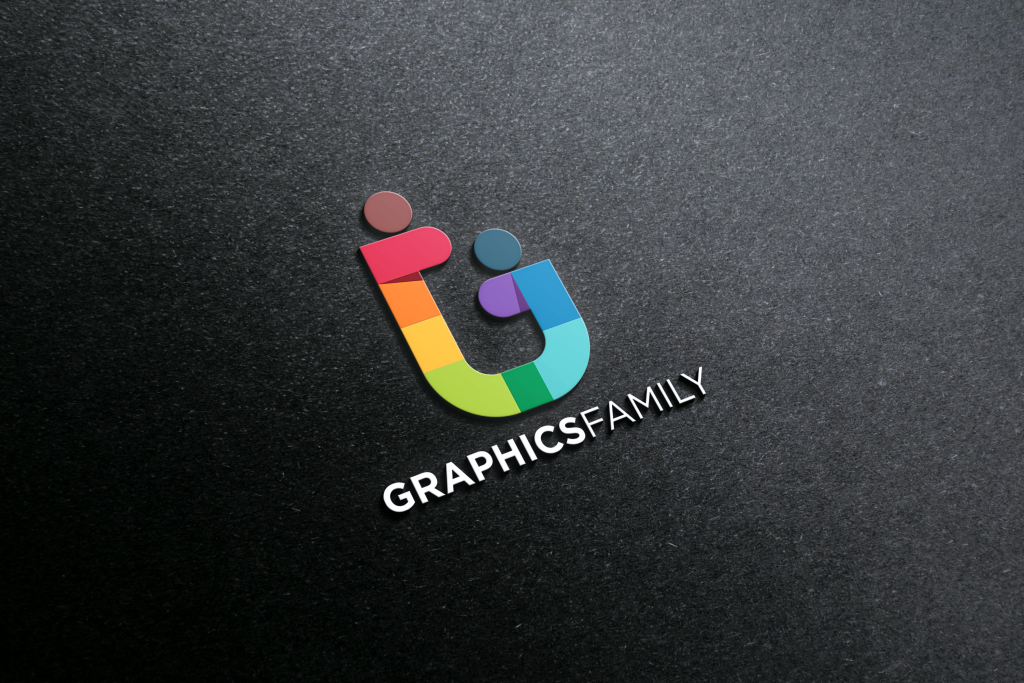 Realistic 3D Logo Mockup With Black Paper – GraphicsFamily