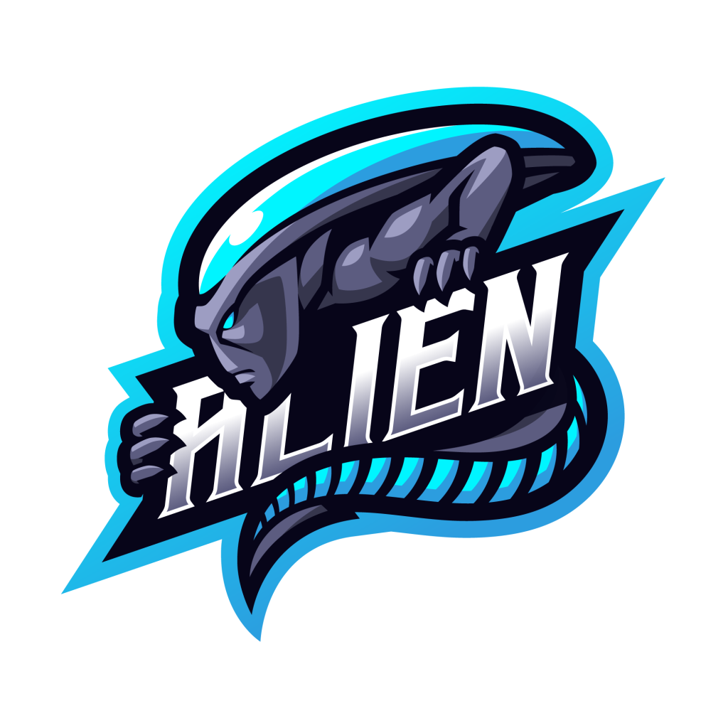 Alien Head Mascot, Esport Game Logo Vector Template – GraphicsFamily