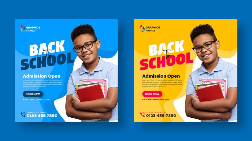 Back to School Social Media Post Design – GraphicsFamily