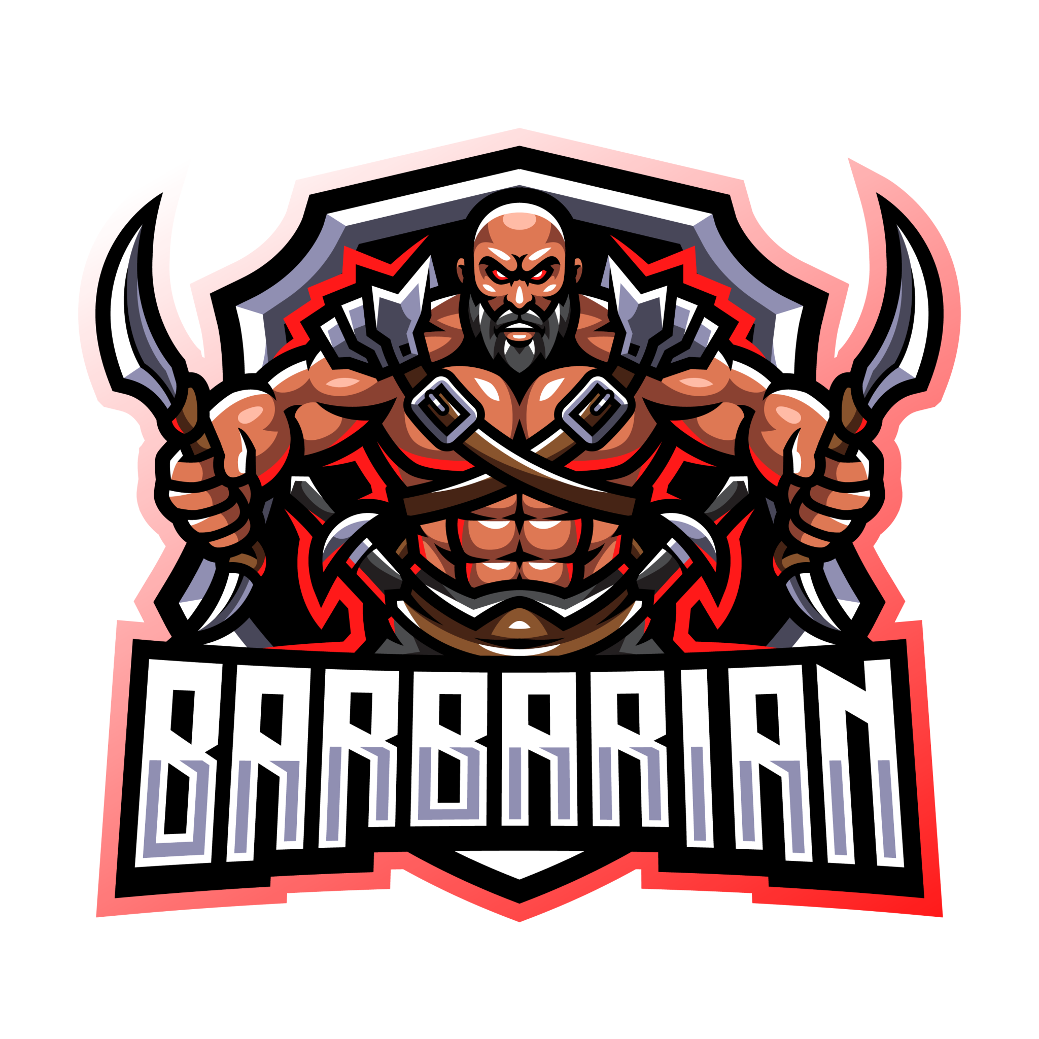 Barbarian Gaming Logo Template – GraphicsFamily