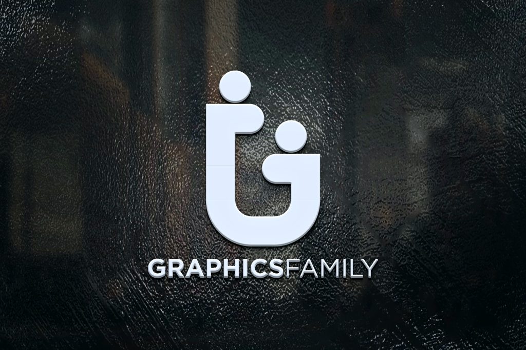 Black Glass 3D Logo Mockup – GraphicsFamily