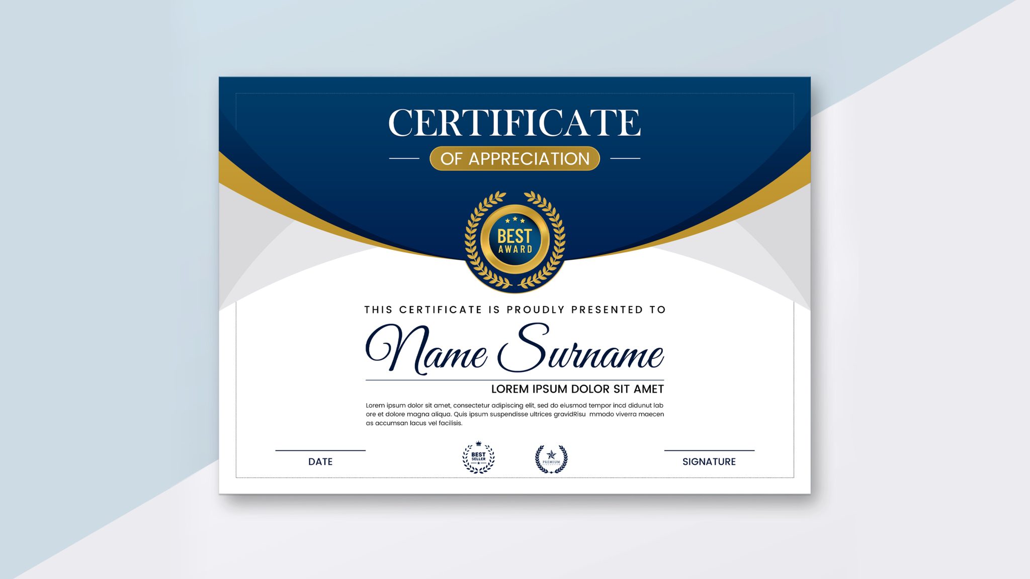 142+ Free Certificate Templates Download - GraphicsFamily
