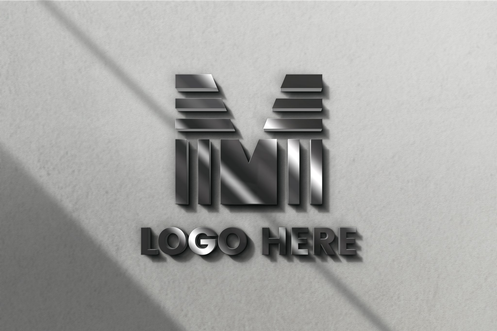 Free 3D Steel Logo Mockup – GraphicsFamily